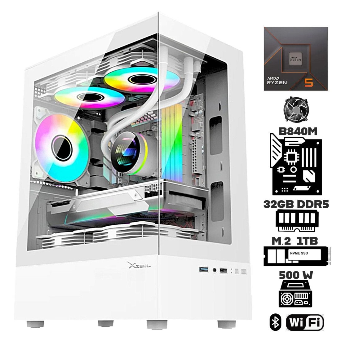 Computadora Escritorio AMD Ryzen 5 8500G + Radeon 740M + Ram 32Gb DDR5 ...