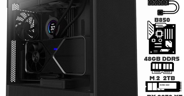 Computadora Escritorio AMD Ryzen 9 9900X + Ram 48Gb DDR5 + M.2 2Tb ...